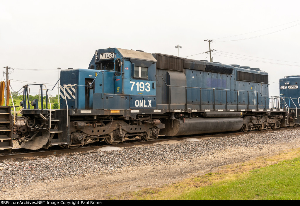 OMLX 7193, ex HLCX 7193, ex BN 7193, SD40-2 now OmniTrax leased to IL Railnet
